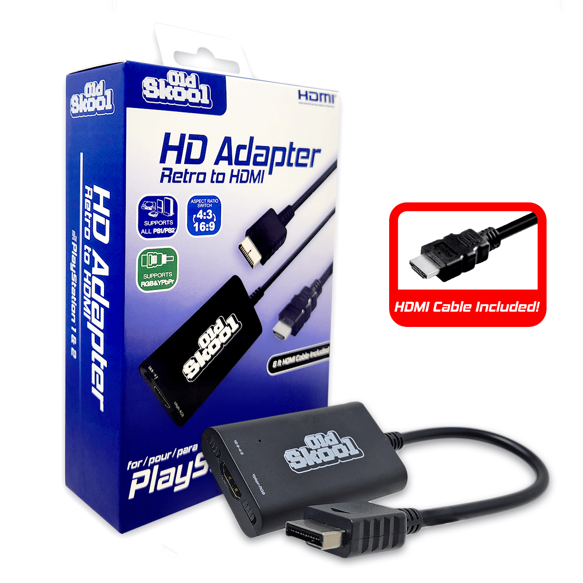 HD Adapter for PlayStation 1 & 2 - Accessories - Video Game - Cables ...